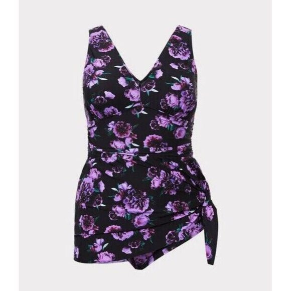 torrid | Swim | Torrid Asymmetrical Swimsuit Floral One Piece Size X ...